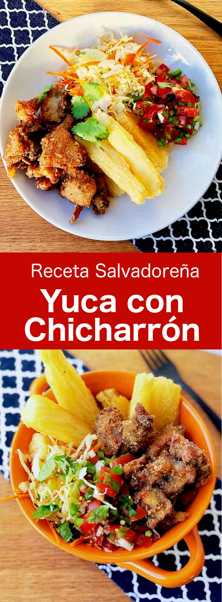 Yuca con Chicharrón - Receta Salvadoreña Tradicional | 196 flavors